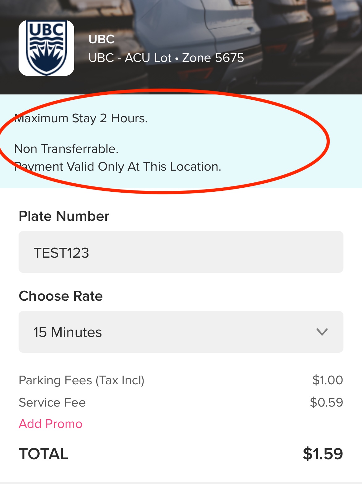 UBC Zone 5675 - ACU Lot - Maximum 2 Hours – HONK